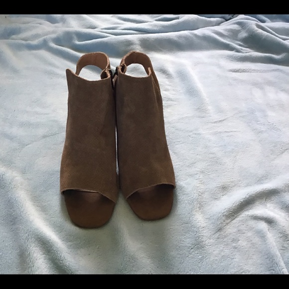 Abound | Shoes | Abound Giannalea Peep Toe Tan Booties Nwt 95 | Poshmark